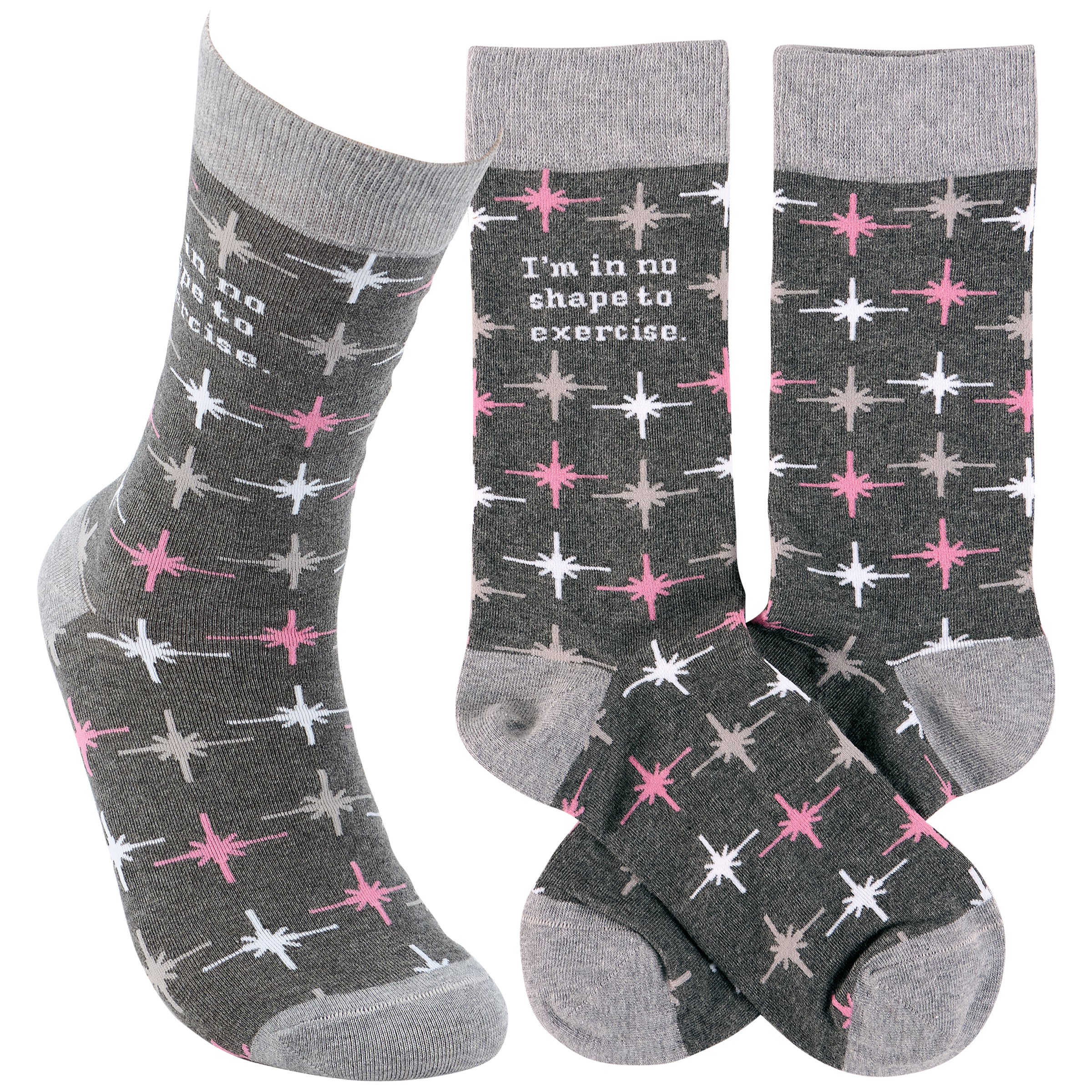 No Shape To Exercise Socks | Primitives By Kathy