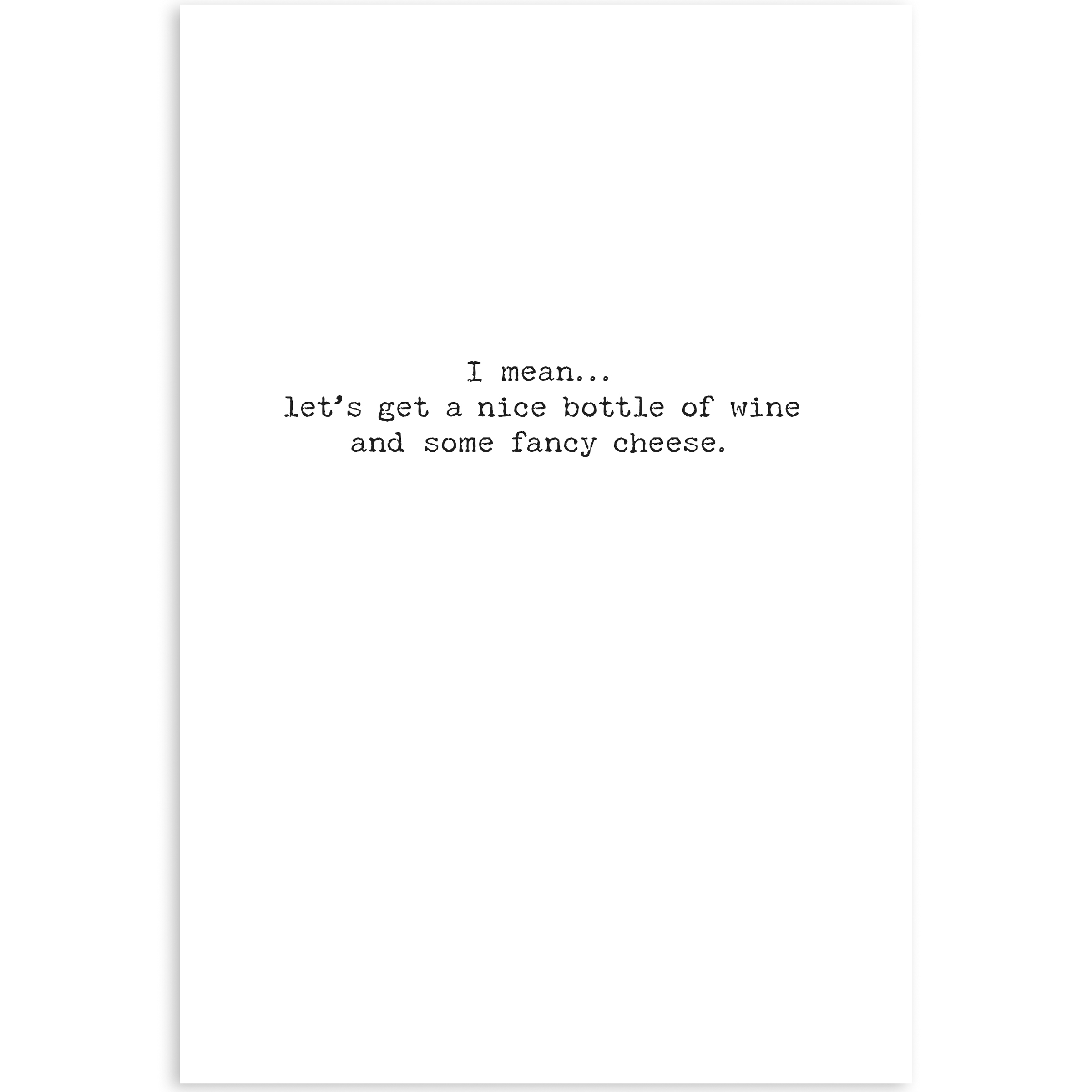 Wine & Cheese Greeting Card | Primitives By Kathy