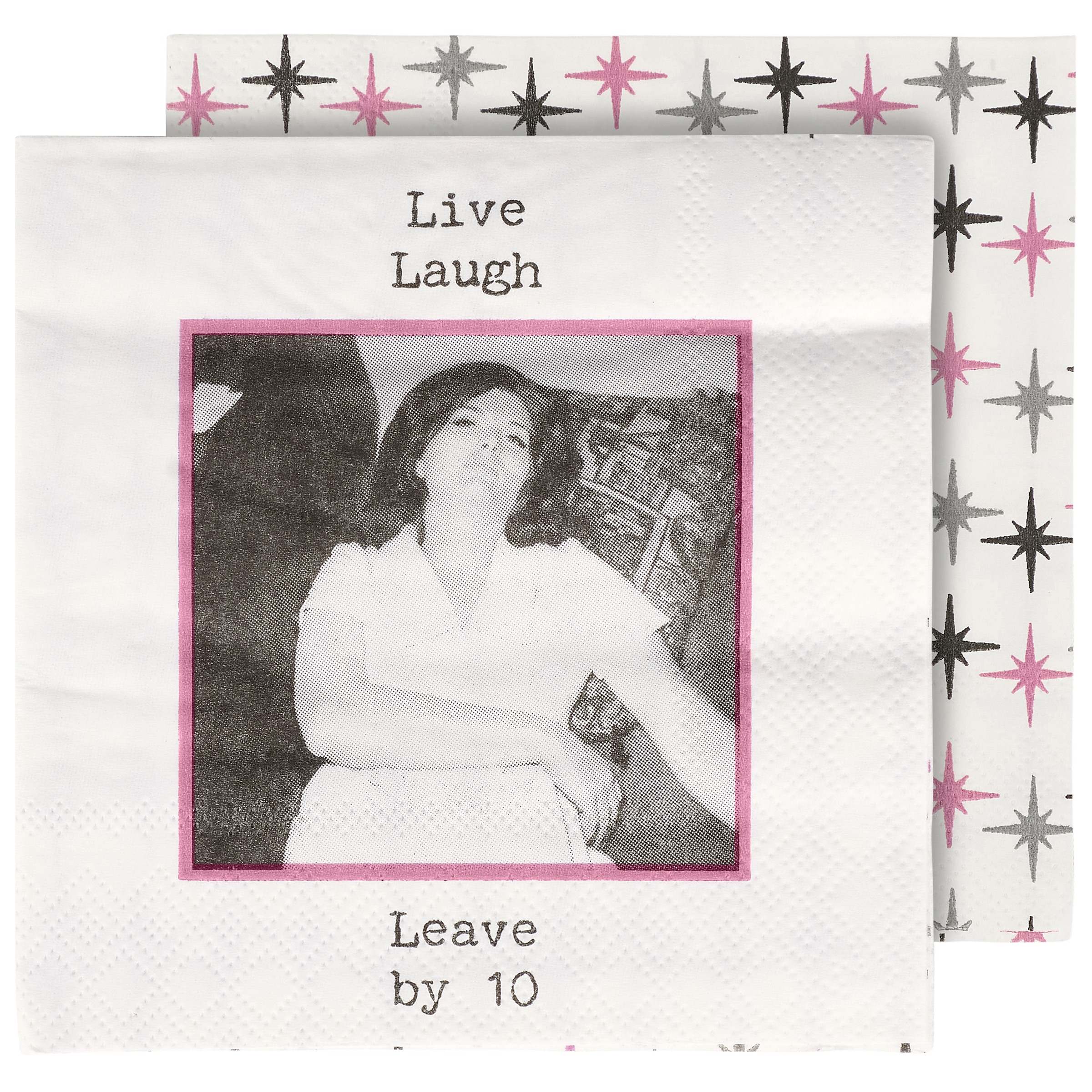 Live Laugh Leave By 10 Beverage Napkin | Primitives By Kathy